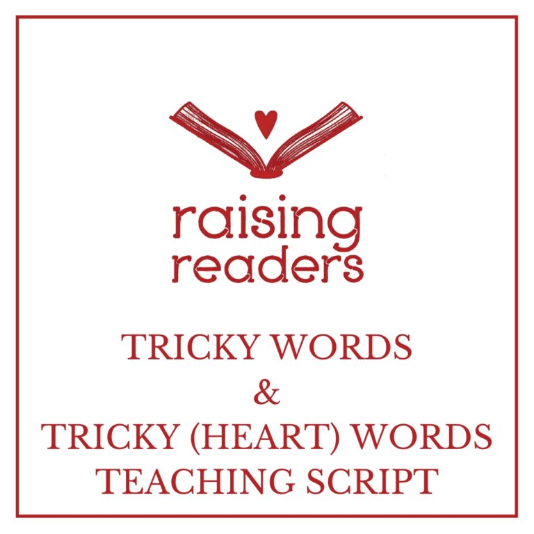 Tricky Words Worksheet & Tricky Heart Words Teacher Script | Raising ...
